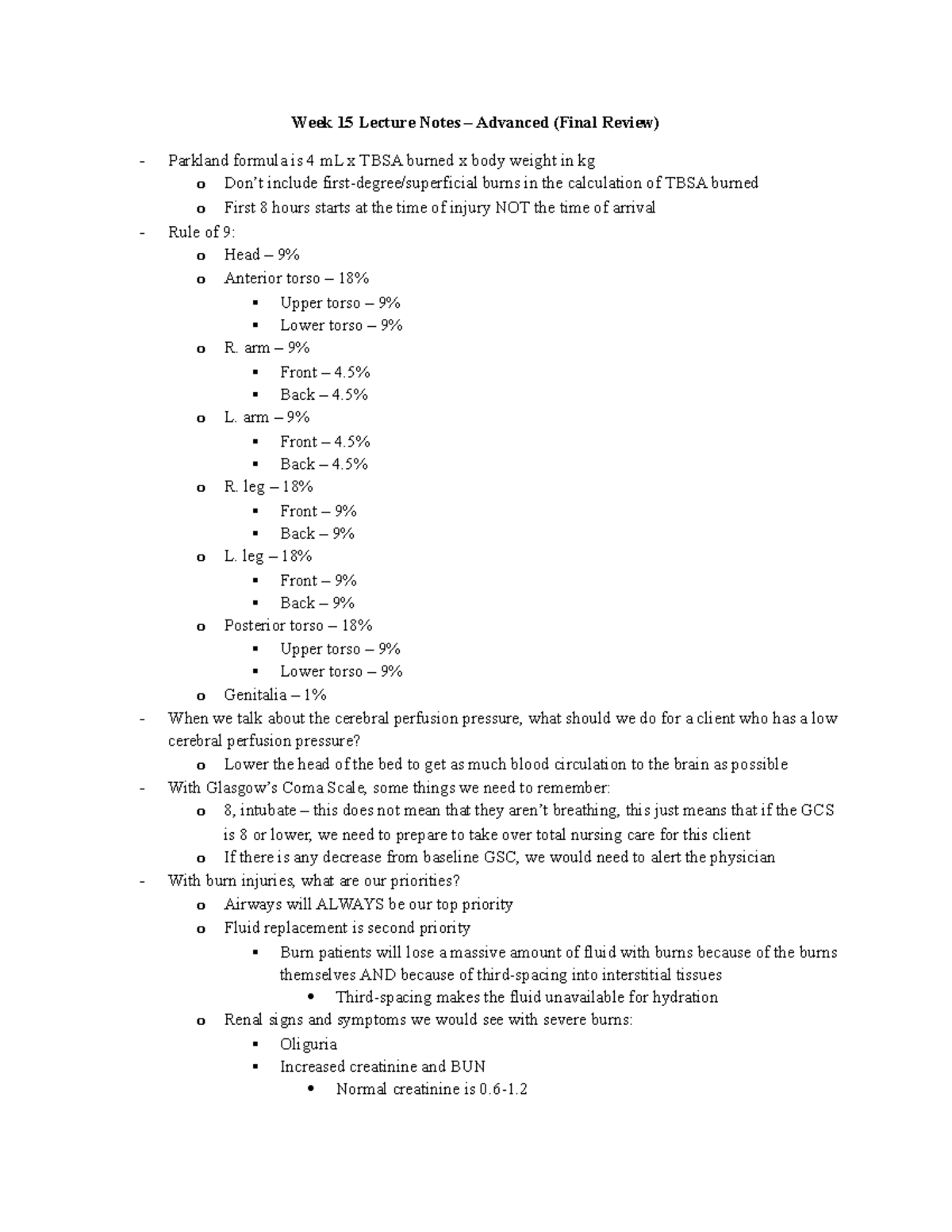 Week 15 Lecture Notes - Week 15 Lecture Notes – Advanced (Final Review ...