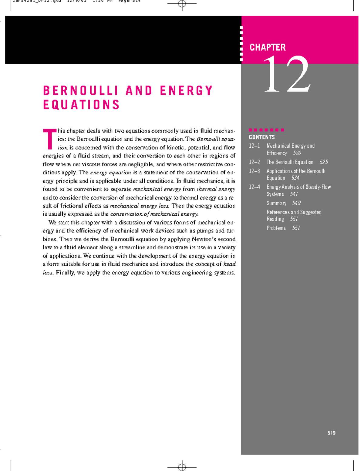 Ch12-Bernoulli and Energy Equations - cen54261_ch12 12/9/03 1:30 PM ...