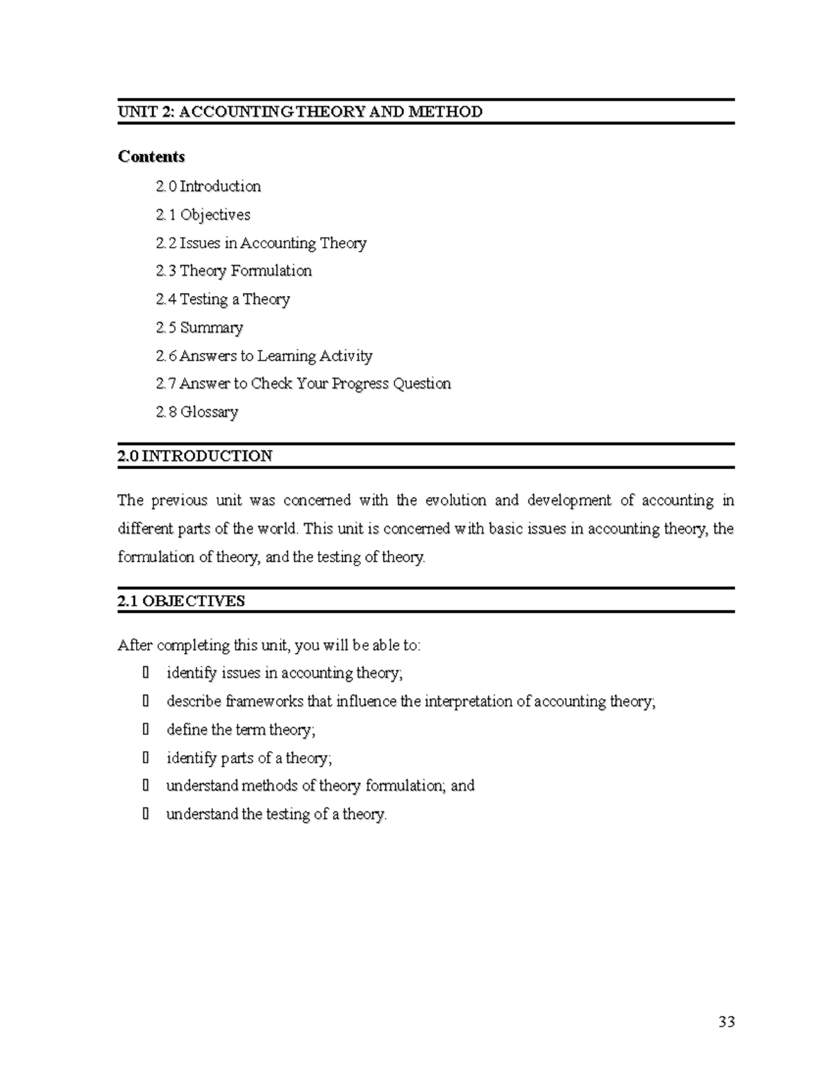 Unit 2 - course title: Seminar in Accounting this module was prepared ...