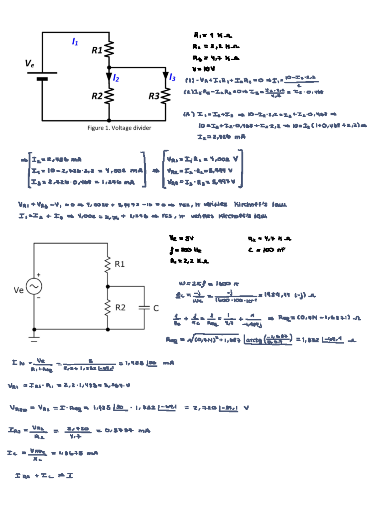 Práctica 2 tecnología electrónica - ####### R 1 = 1k - R2 = 2 , 2k - ####### Rz = y , 7k - V ...
