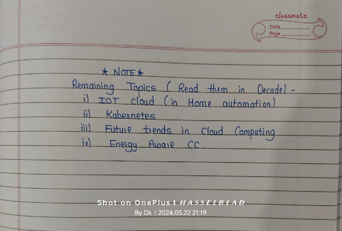 CC Unit 6 notes by Dk🖤 - Rubexnetes Remaining Topics Read t cc ...