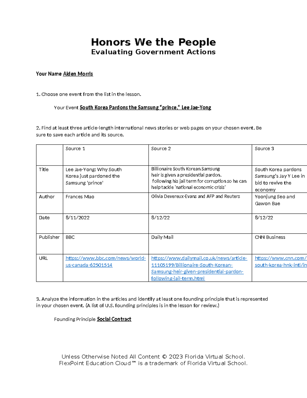 1.09 Honors We The People - Honors We the People Evaluating Government ...