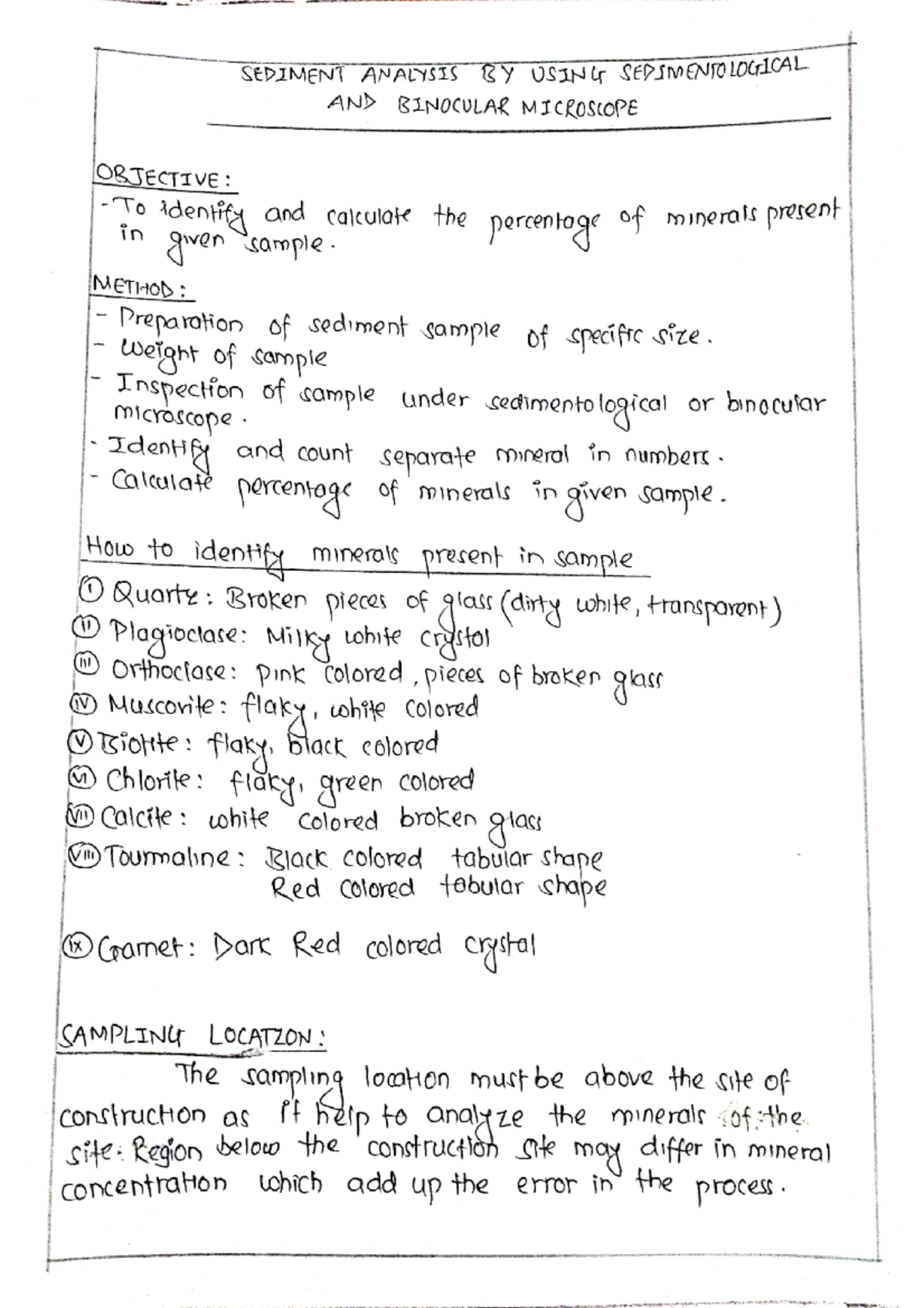 geology solution for lab report of geology all you can get from it thNK ...