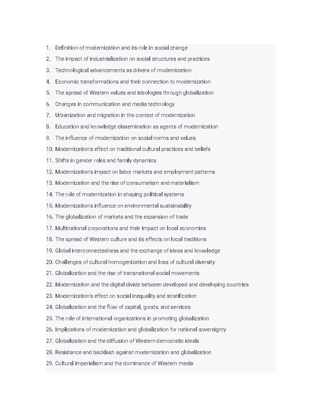 Modernization, globalization, and social change - Definition of ...