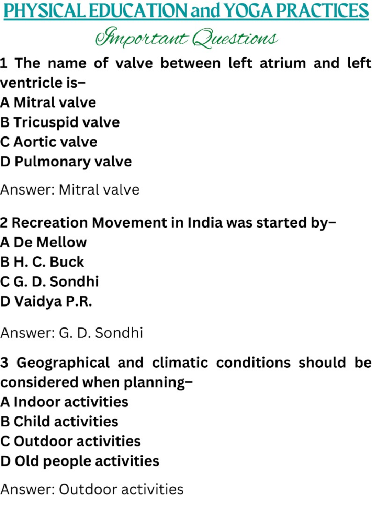 Physical Education and YOGA Practices 1 - Physical Education And Yoga ...