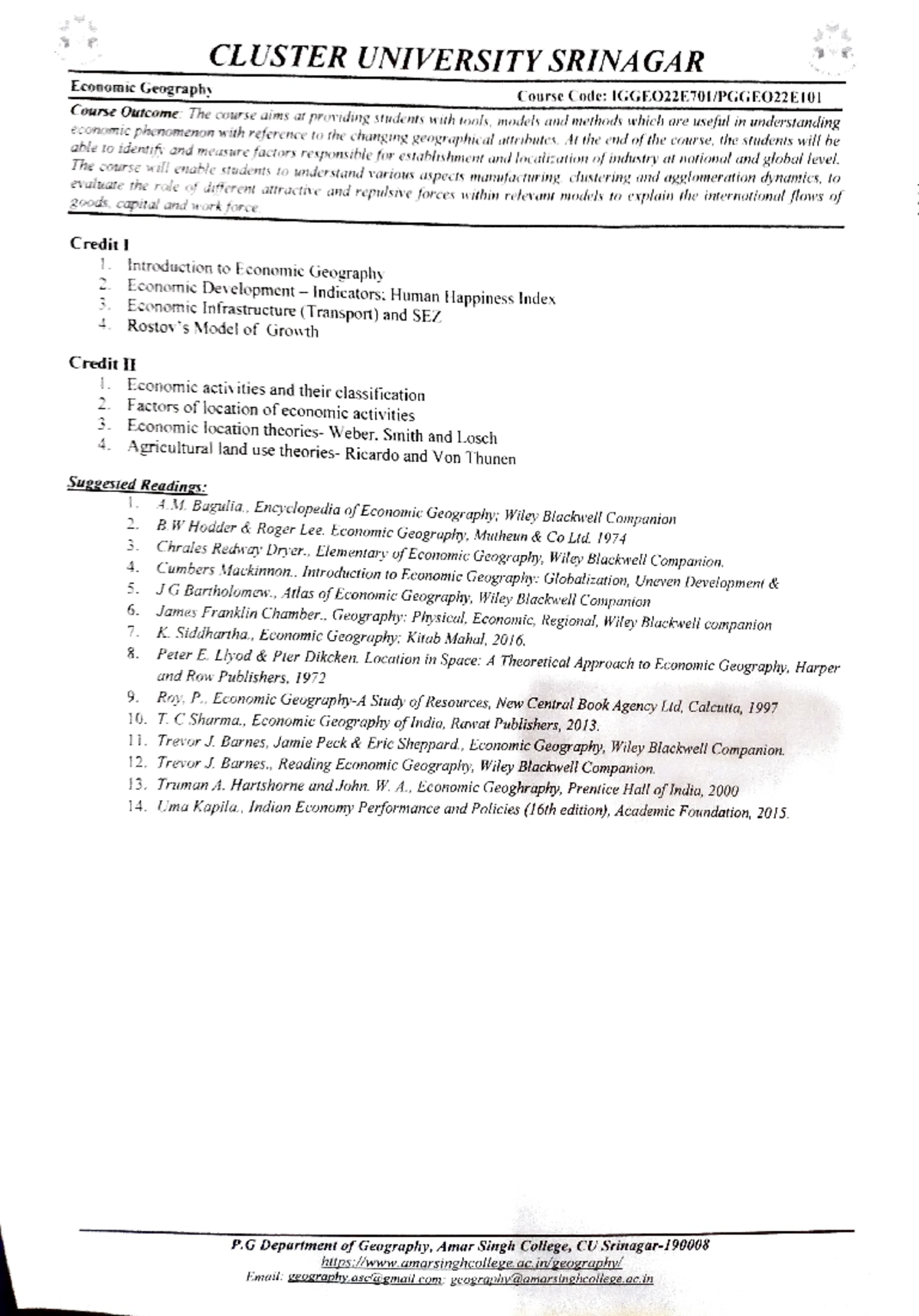 Integrated Geography 7Economic Geography (From 2019 Batch Only ...