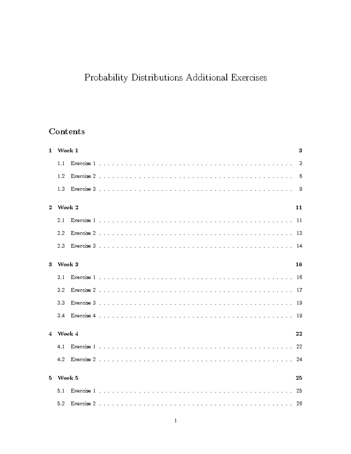Extra Exercises antwoorden - Probability Distributions Additional ...