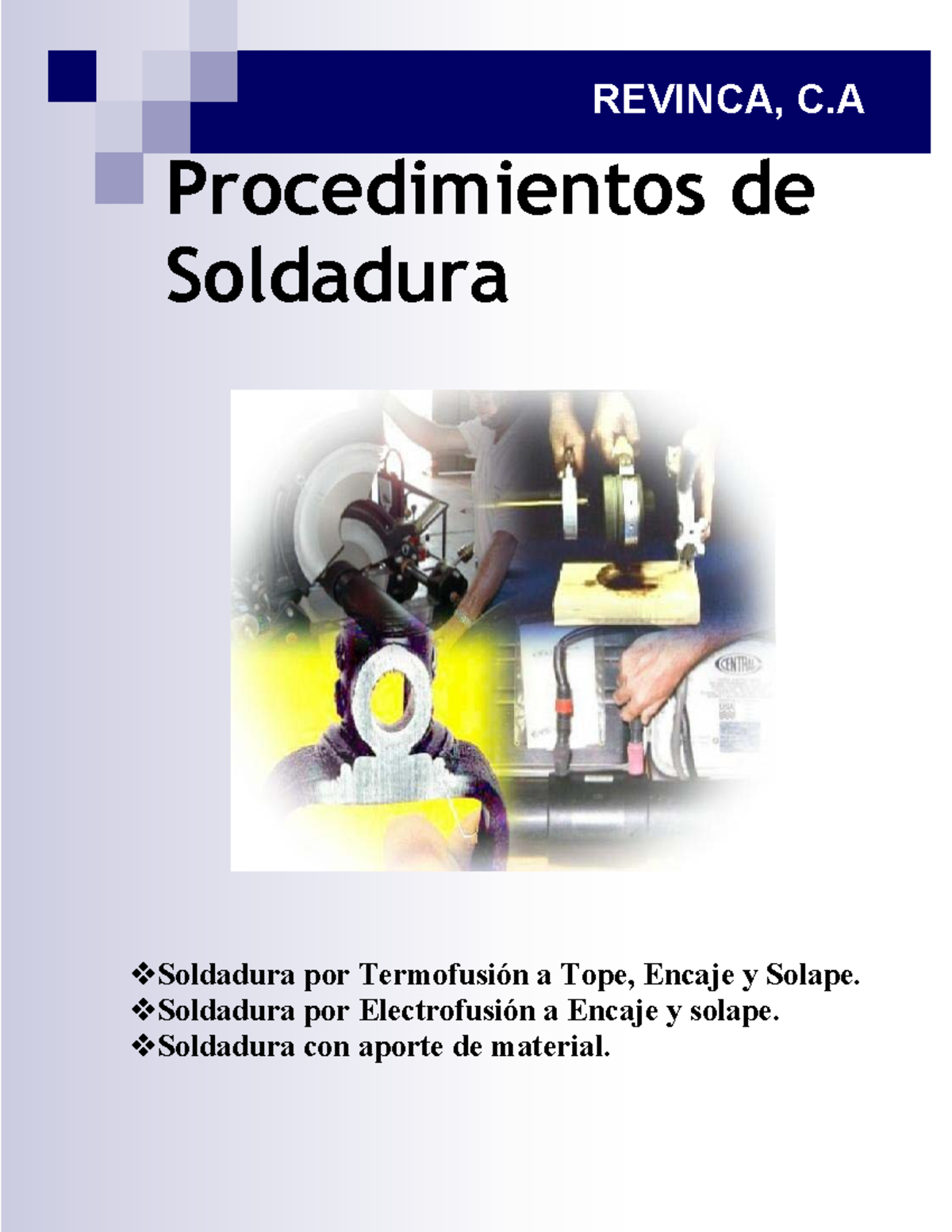 Termofusion tuberias - Procedimientos de Soldadura Soldadura por ...