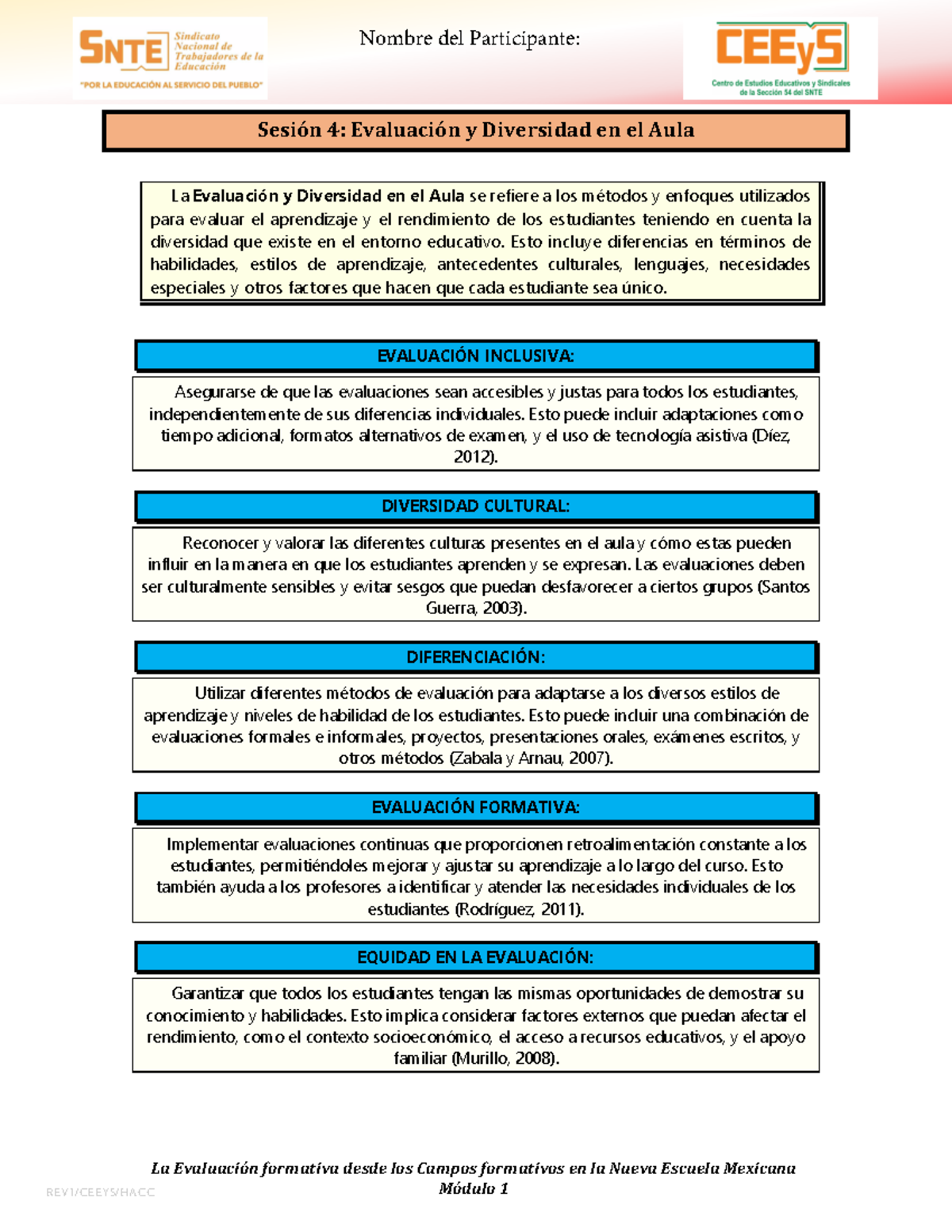 Ficha 7 - La Evaluación formativa desde los Campos formativos en la ...