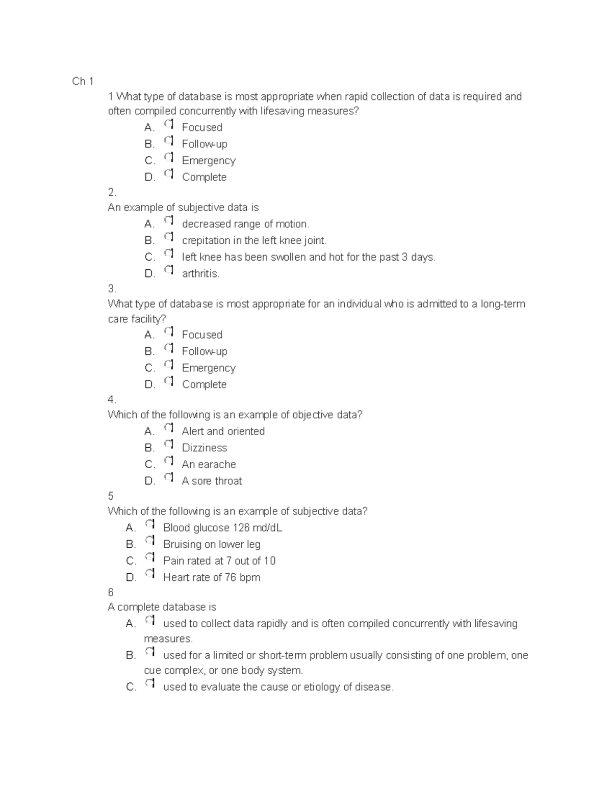 Week+1+assessment+practice+questions - 1 What type of database is most ...