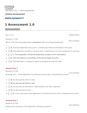 My Modules FAC1502 21 S1 26E Online Assessment 2 - 1/ 1 Points 1/ 1 Points 1/ 1 Points 1/ 1 ...