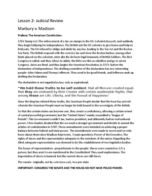 Reading for lesson 1 in American Law - All persons born or naturalized ...