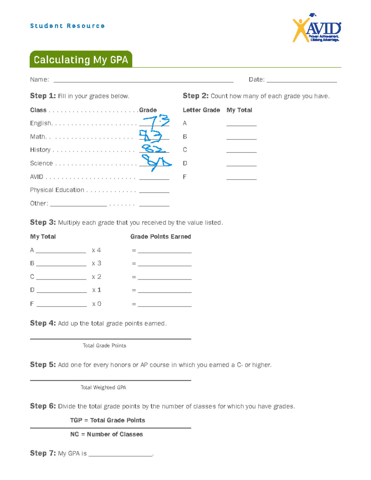 Annotated-GPA%20Calculation%20Sheet - S t u d e n t R e s o u r c e ...