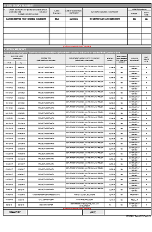 CS Form No. 212 PDS revised JMC C3 - From To N/A N/A N/A From To 04/30 ...