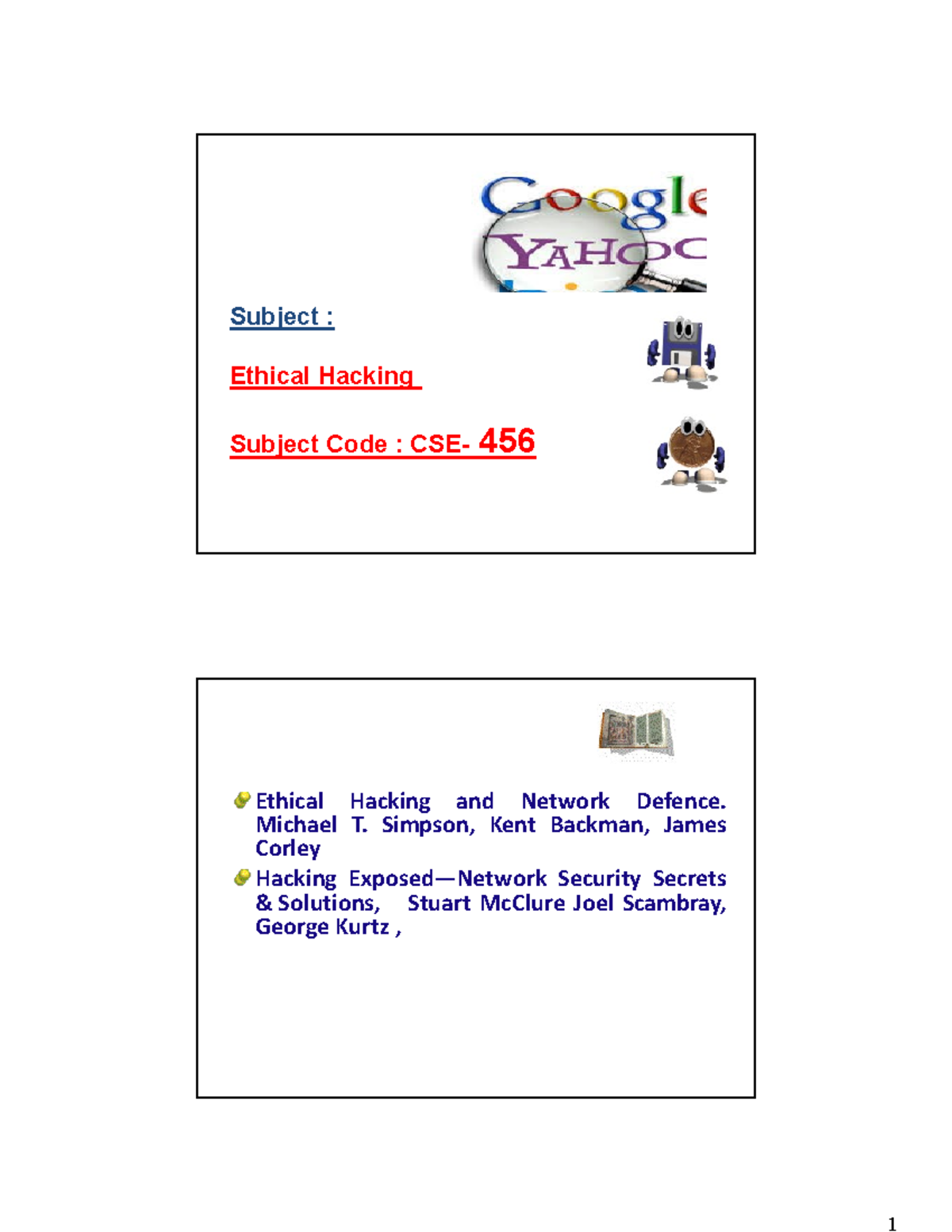 Ethical Hacking Overview - Subject : Ethical Hacking Subject Code : CSE ...