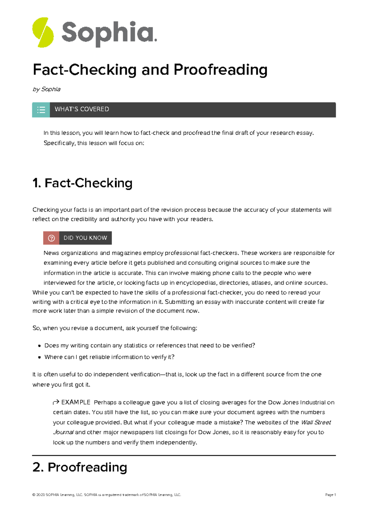 Fact checking and proofreading paper - Fact-Checking and Proofreading ...