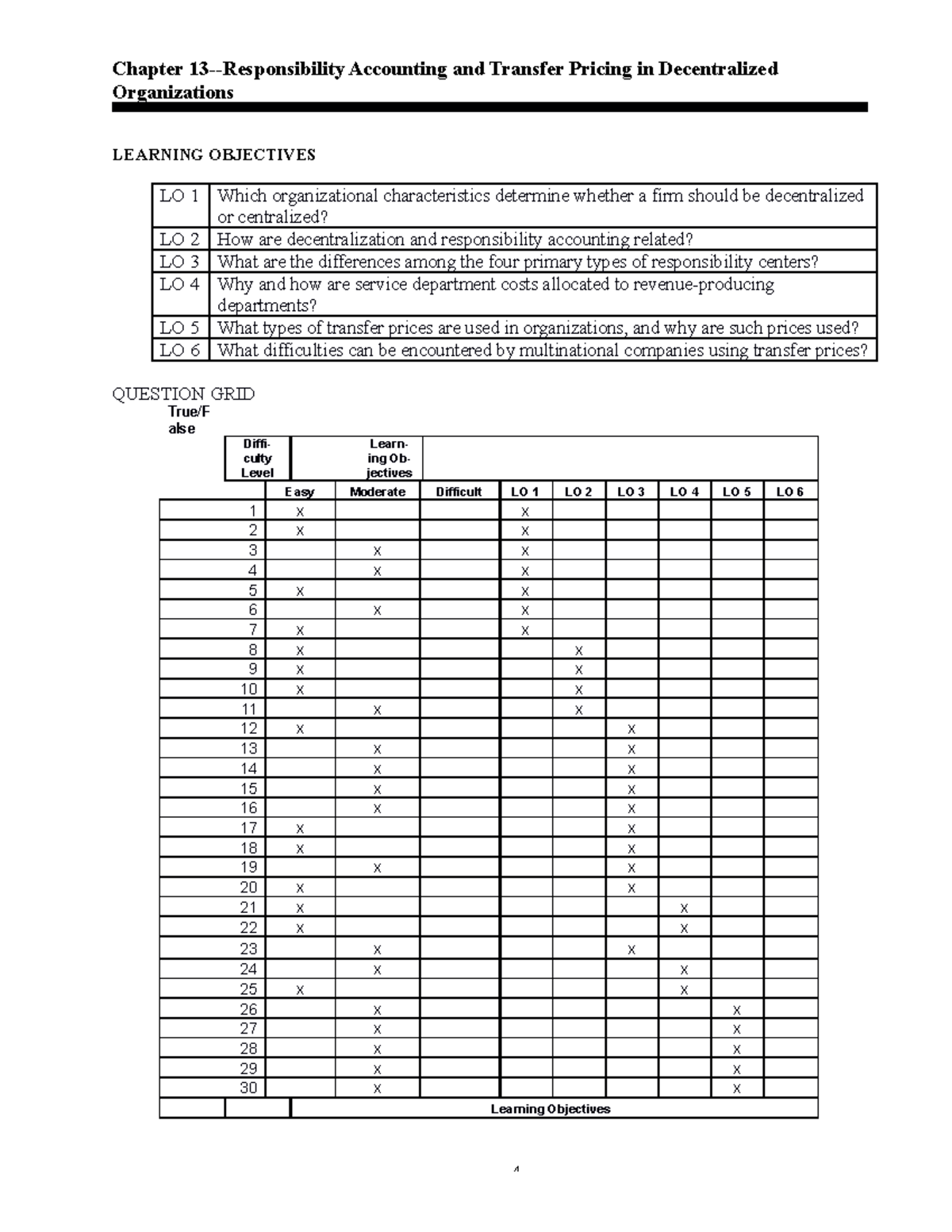 Chapter 13 Responsibility Accounting and Transfer Pricing - When ...