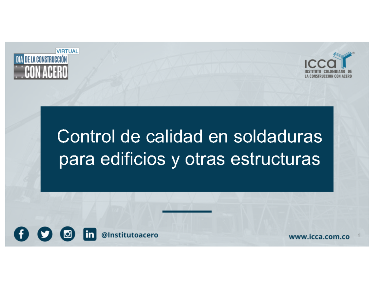 1 Control De Soldaduras Control De Calidad En Soldaduras Para