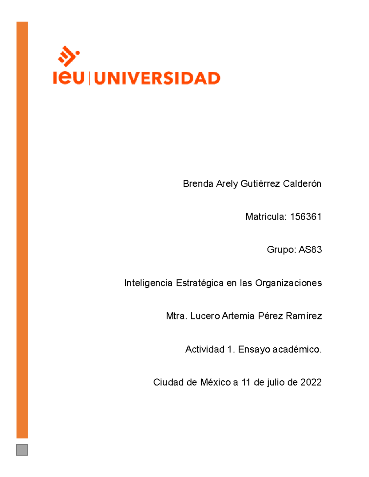 Activ 1 Brenda Gutierrez - Brenda Arely Gutiérrez Calderón Matricula ...
