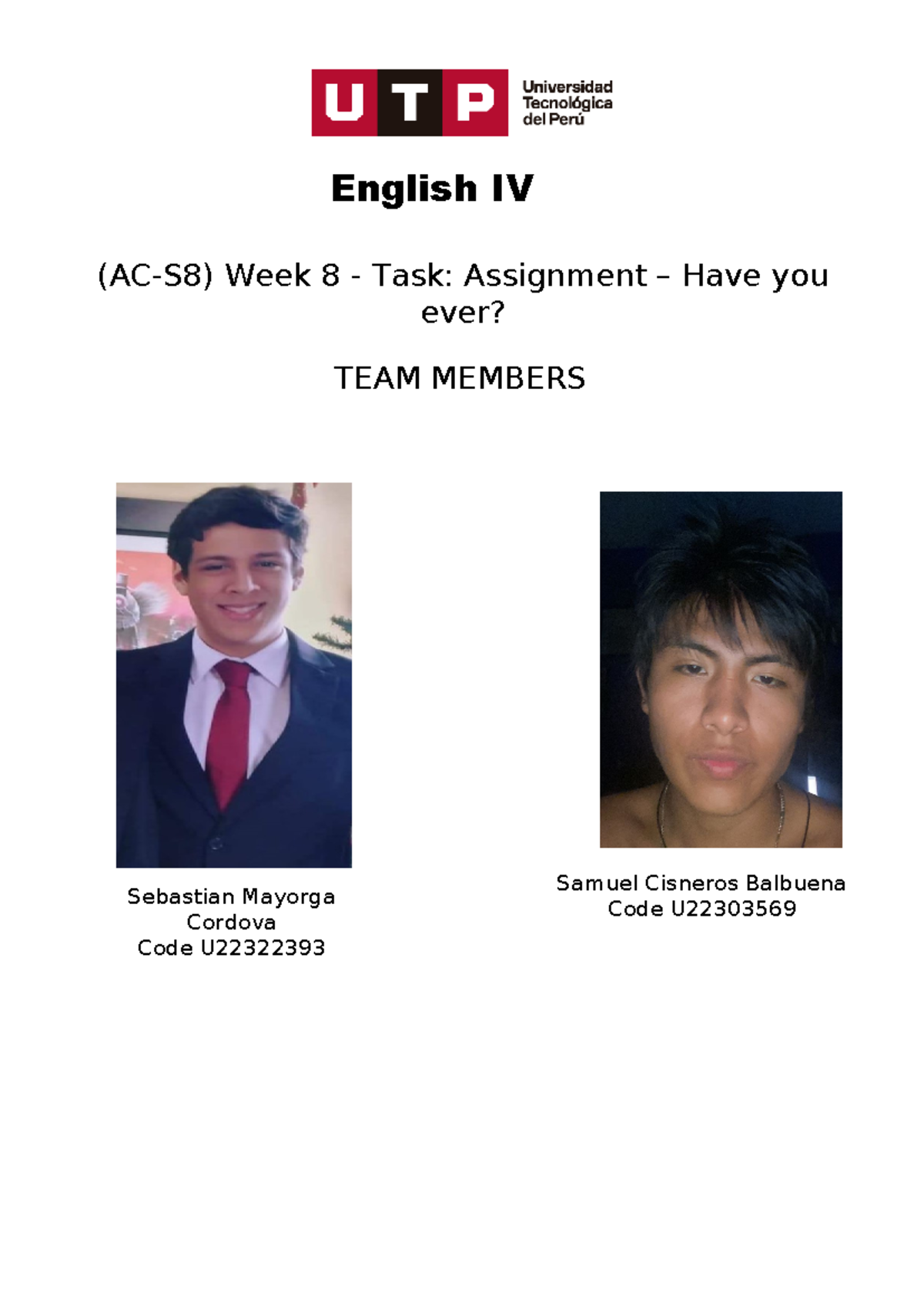 Guion de semana 8 - aña - English IV Samuel Cisneros Balbuena Code U ...