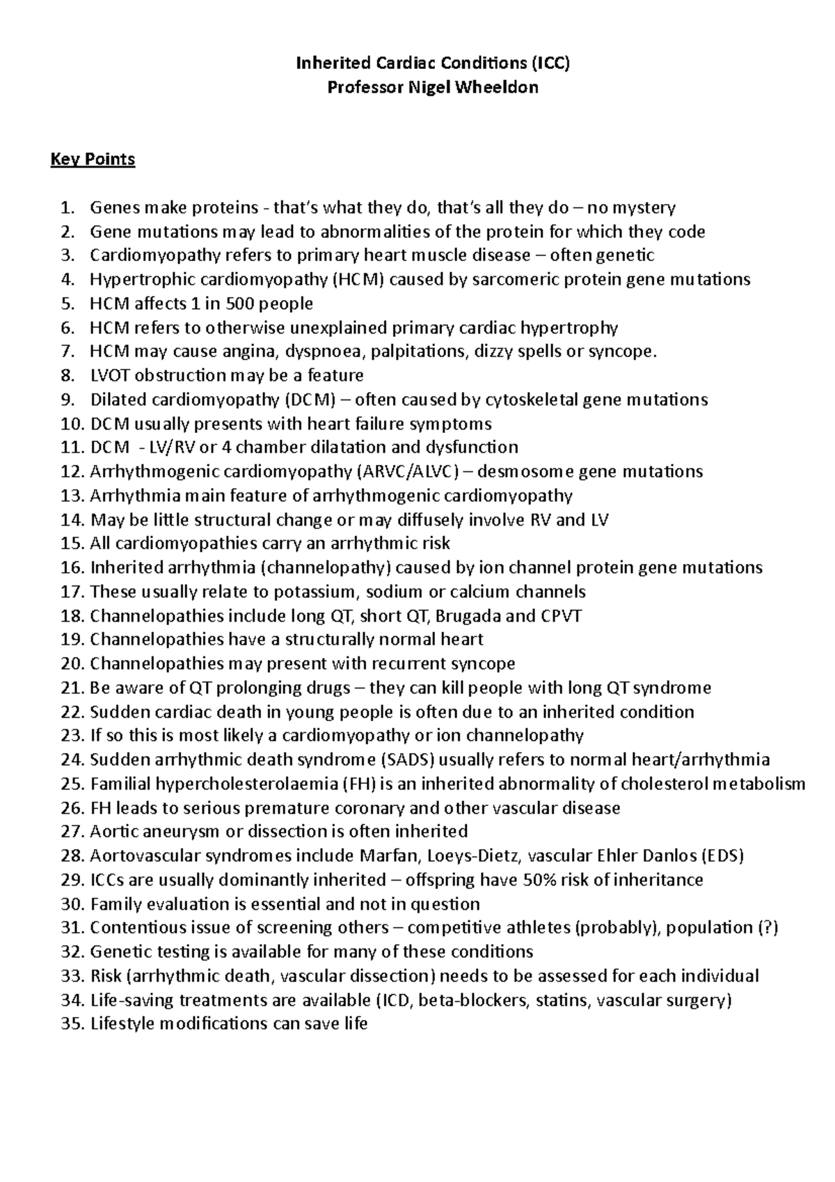 24480 icc key lecture points-1 - Inherited Cardiac Conditions (ICC ...