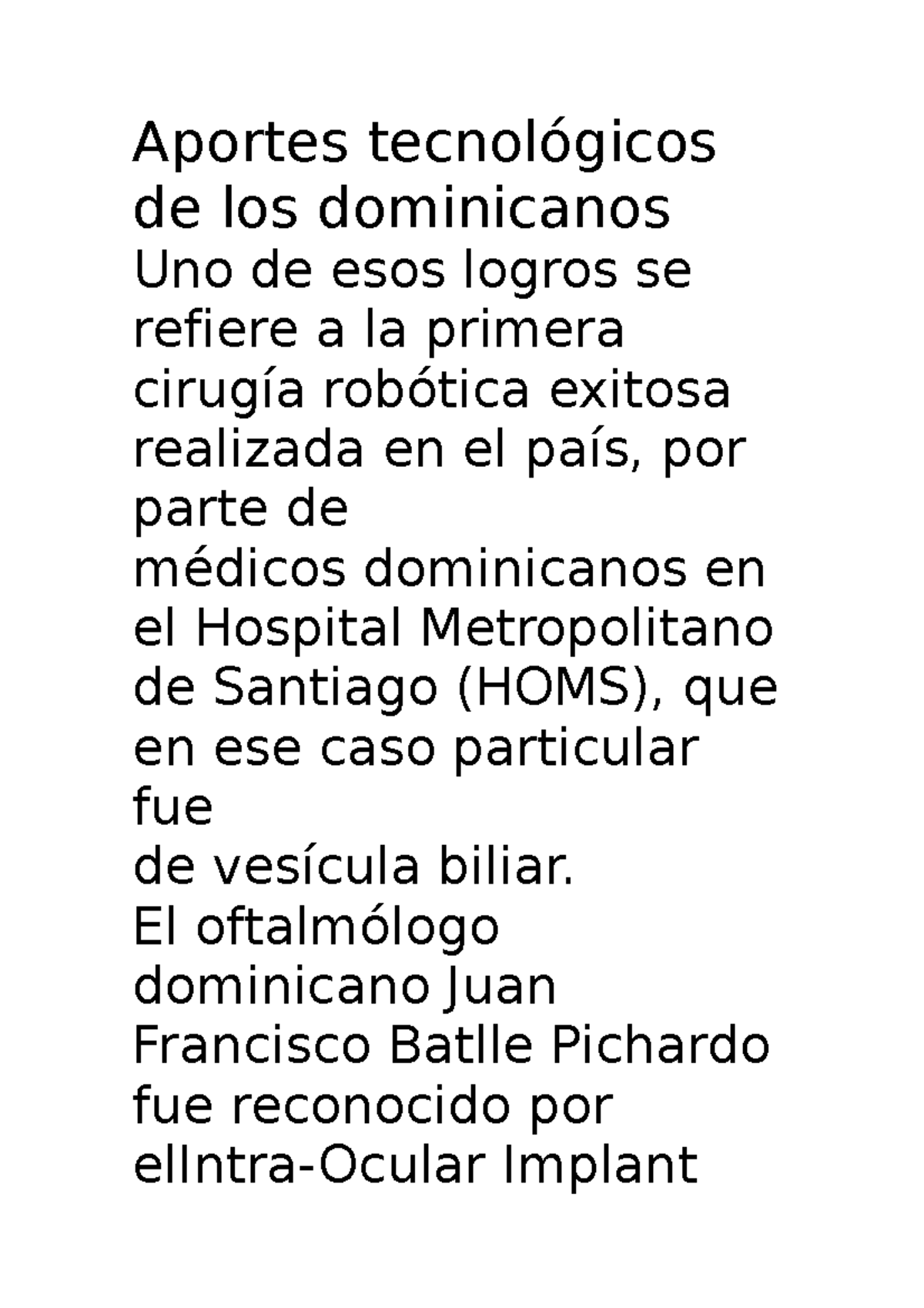 PROF. Emeterio RIJO Tarea 2 - Aportes tecnológicos de los dominicanos ...