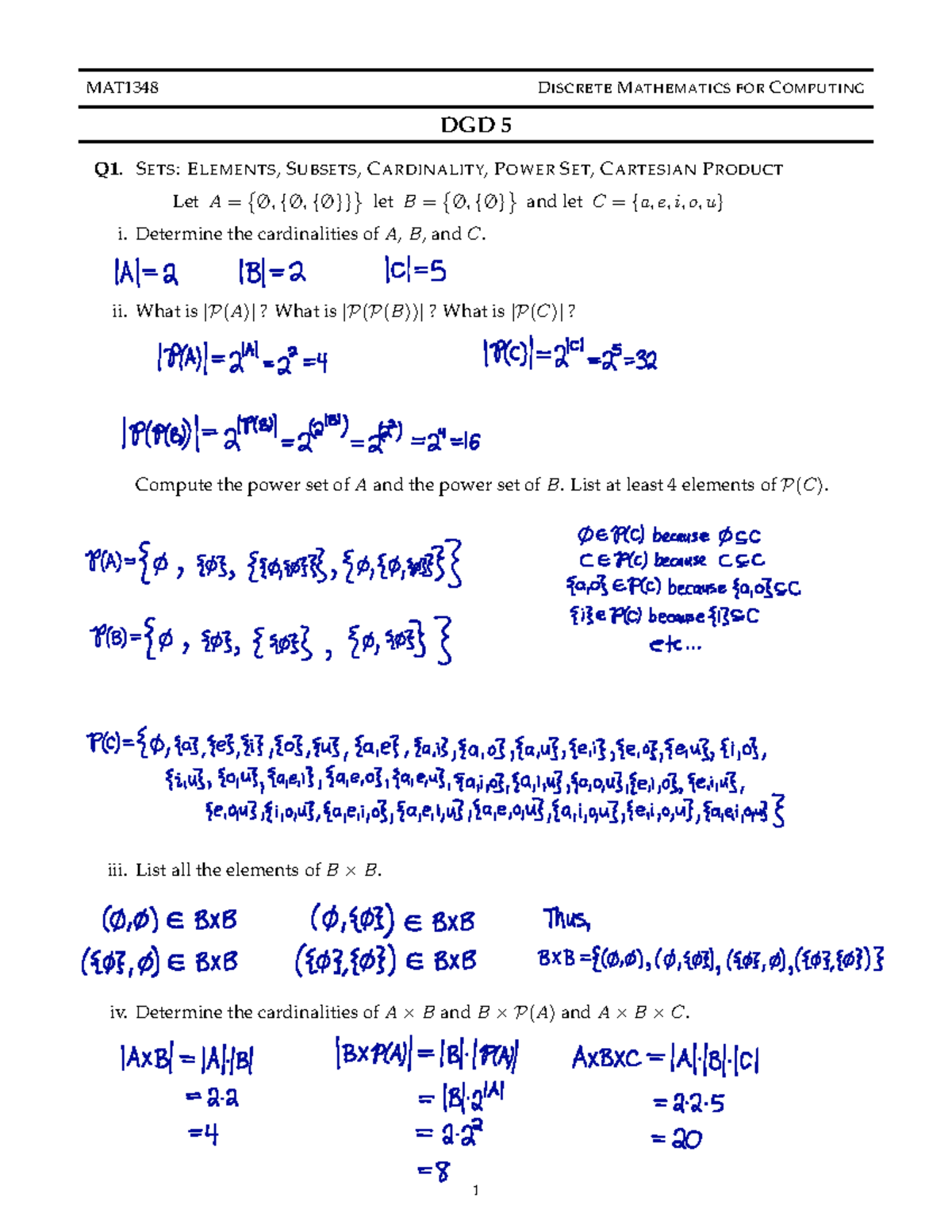 MAT 1348 DGD 5 Practice - MAT1348 DISCRETE MATHEMATICS FOR COMPUTING ...