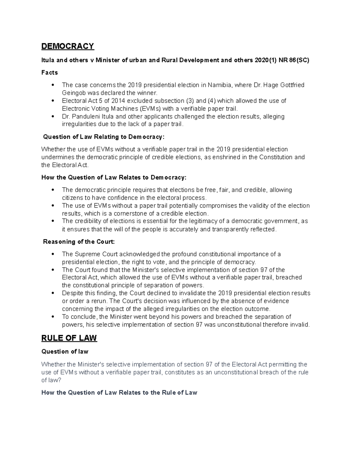 Itula and others v Minister of Urban and Rural development - DEMOCRACY ...