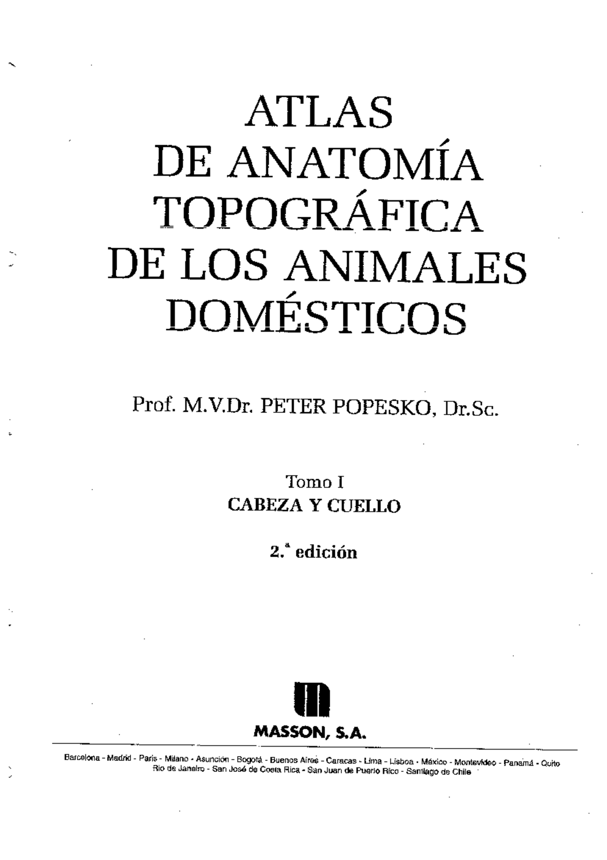 Popesko Tomo I - Introducción a la medicina veterinaria - Studocu
