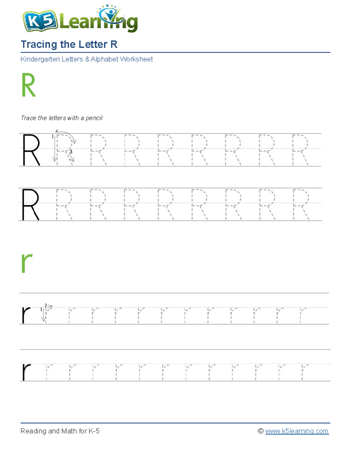 Tracing-letters-r - PHY1012F - Trace the letters with a pencil R r ...
