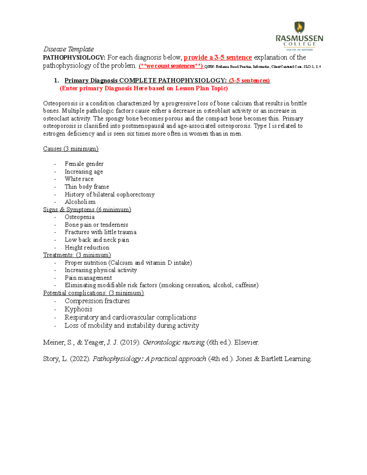 MDC 1 clinical diseasetemplate - Disease Template PATHOPHYSIOLOGY: For ...