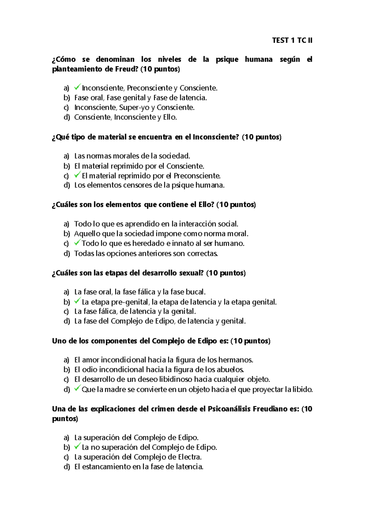 TEST Temas 1 A 13 - TEST FINALES DE CADA TEMA - TEST 1 TC II ¿Cómo se ...