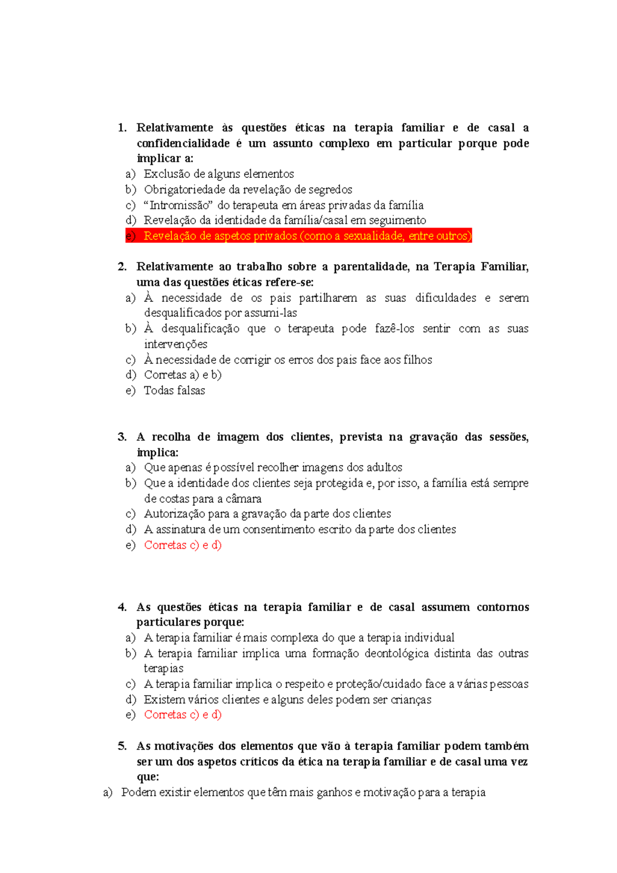 3ªfrequência-1 itf - ... - Relativamente às questões éticas na terapia familiar e de casal a ...