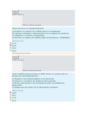 Ex3y4 - Examen semana 3 y 4 - Pregunta Completada 1 Puntúa 1 sobre 1. Señalar con bandera la ...