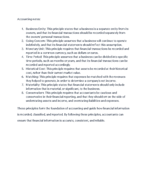 Business principle entity notes - The business entity principle is a ...