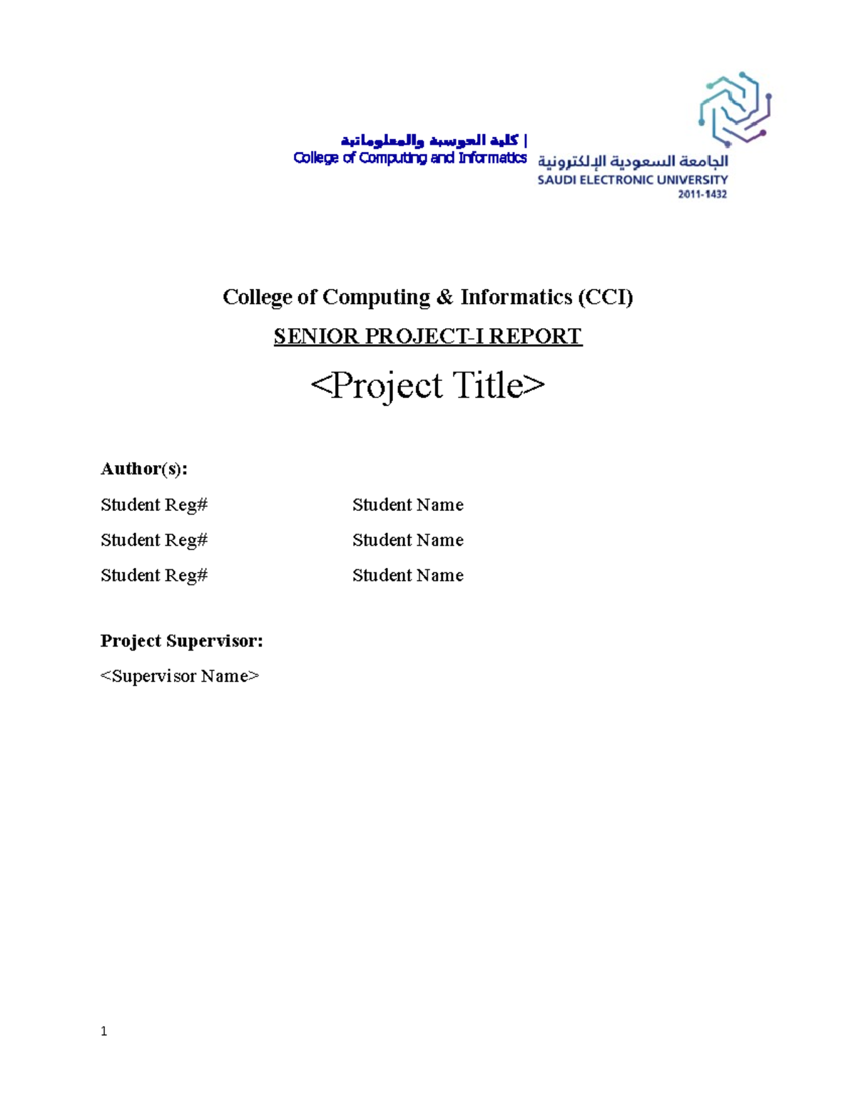 Senior Project II - New Template V-0 - ةيتاوملعلماو ةبسولحا ةيلك ...