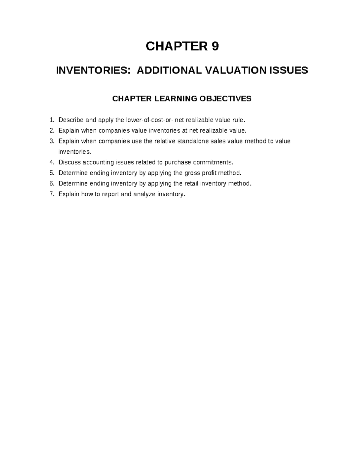Ch09 - intermediate accounting 2nd edition - CHAPTER 9 INVENTORIES ...