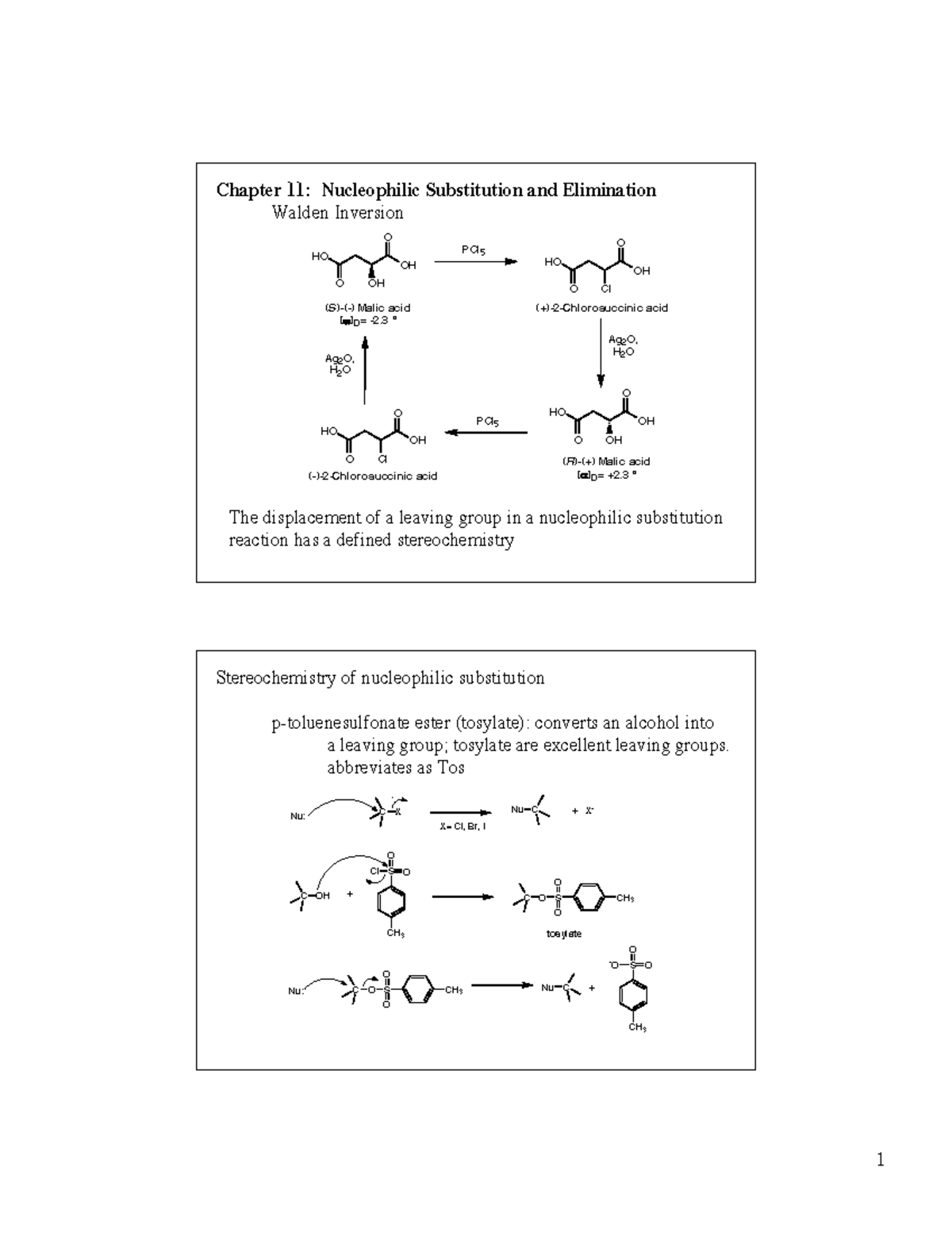 Subtitution RXN - no thank - Chapter 11: Nucleophilic Substitution and ...