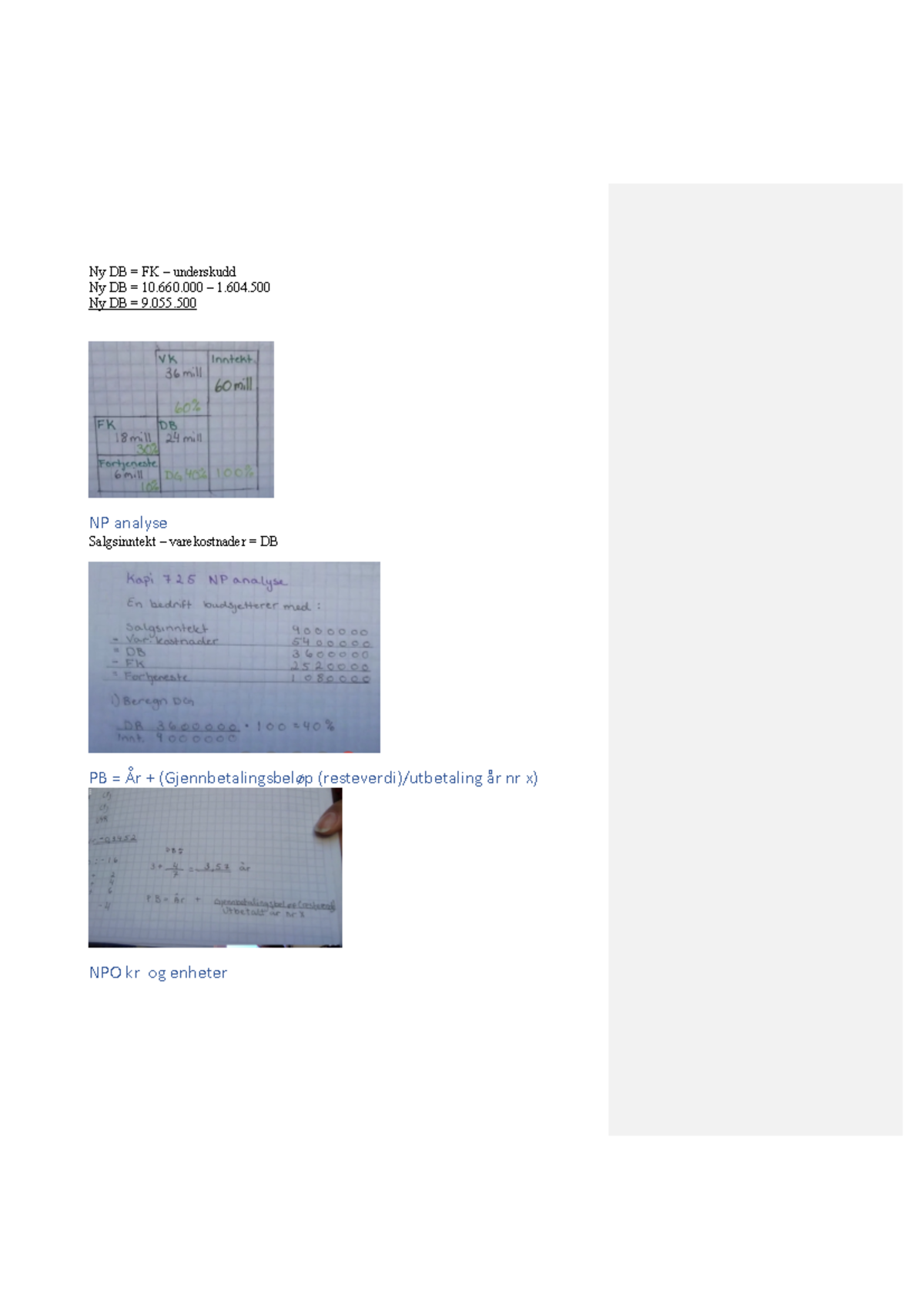 BØK - Begreper notater 1 - Warning: TT: undefined function: 32 Ny DB = FK – underskudd Ny DB ...