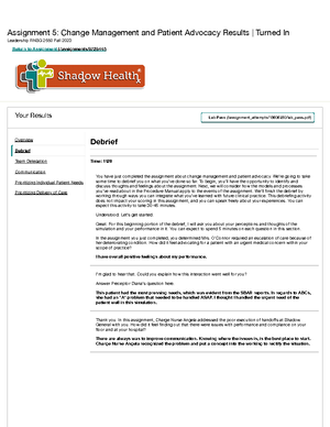 Med Scenario #4 - Carl Shapiro - Lippencott v Sim - RNSG 2560 - Studocu