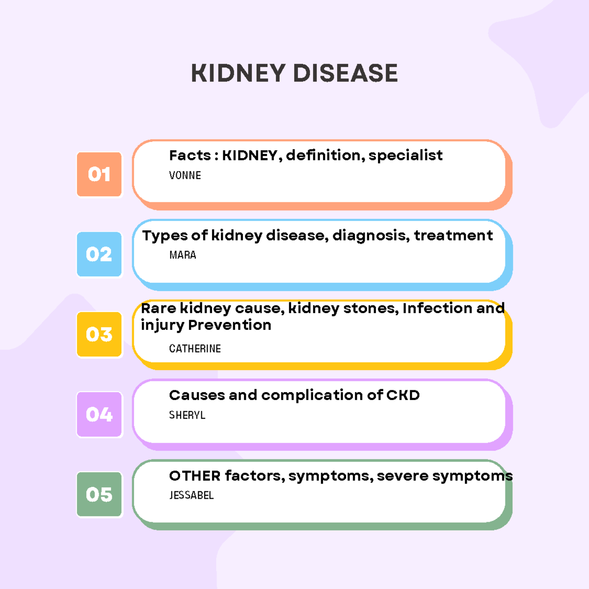 Kidney Disease - KIDNEY DISEASE 01 03 02 04 Facts : KIDNEY, definition ...