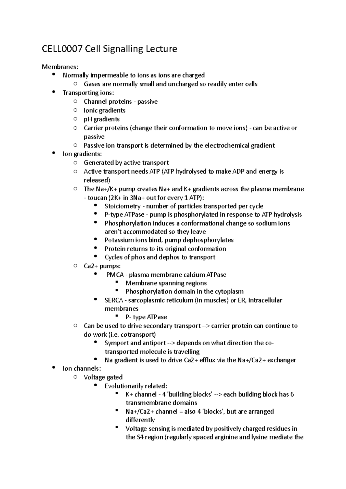 Cell0007 Cell Signalling Lecture Cell0007 Cell Signalling Lecture