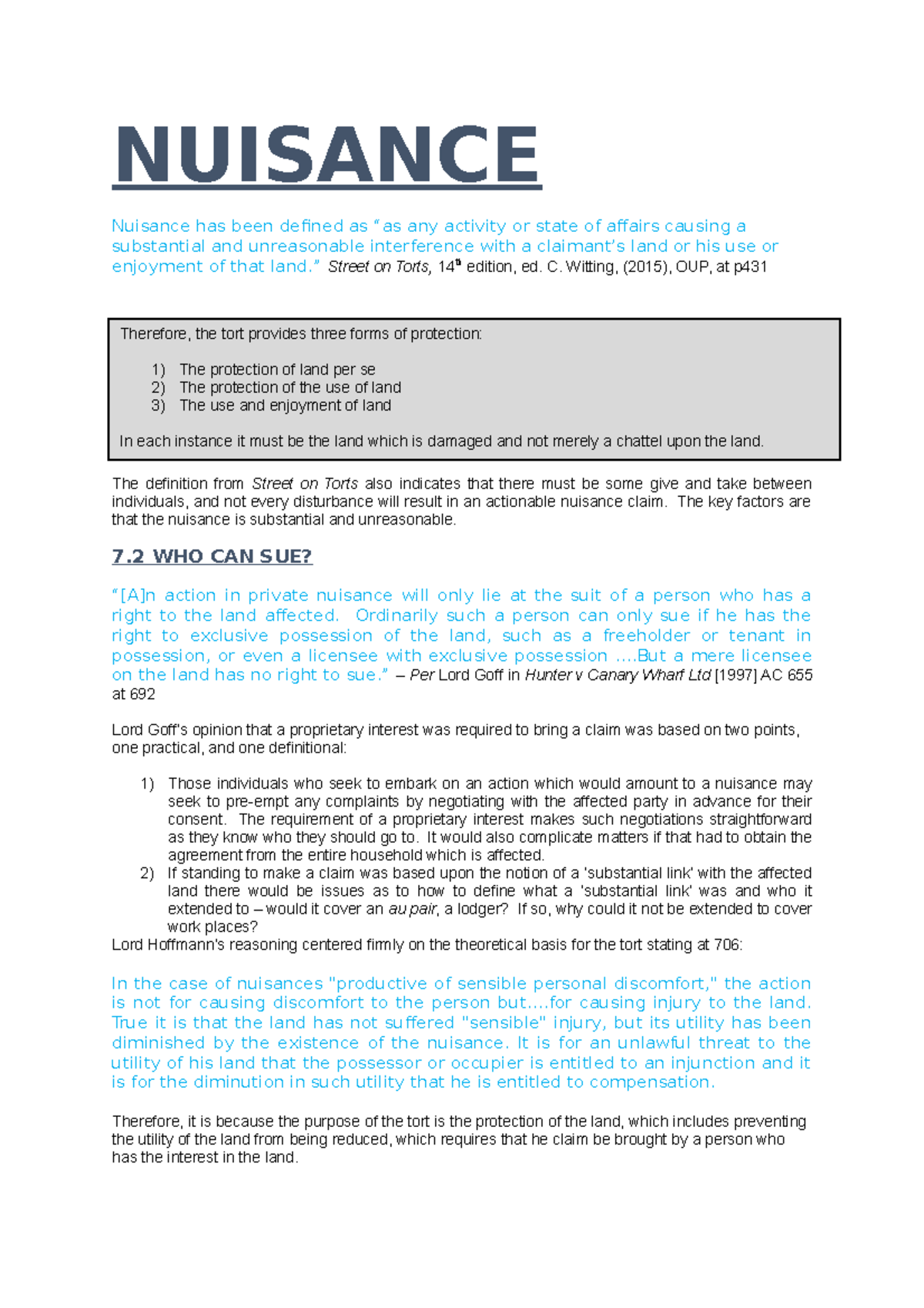 Nuisance - NUISANCE Nuisance has been defined as “as any activity or ...