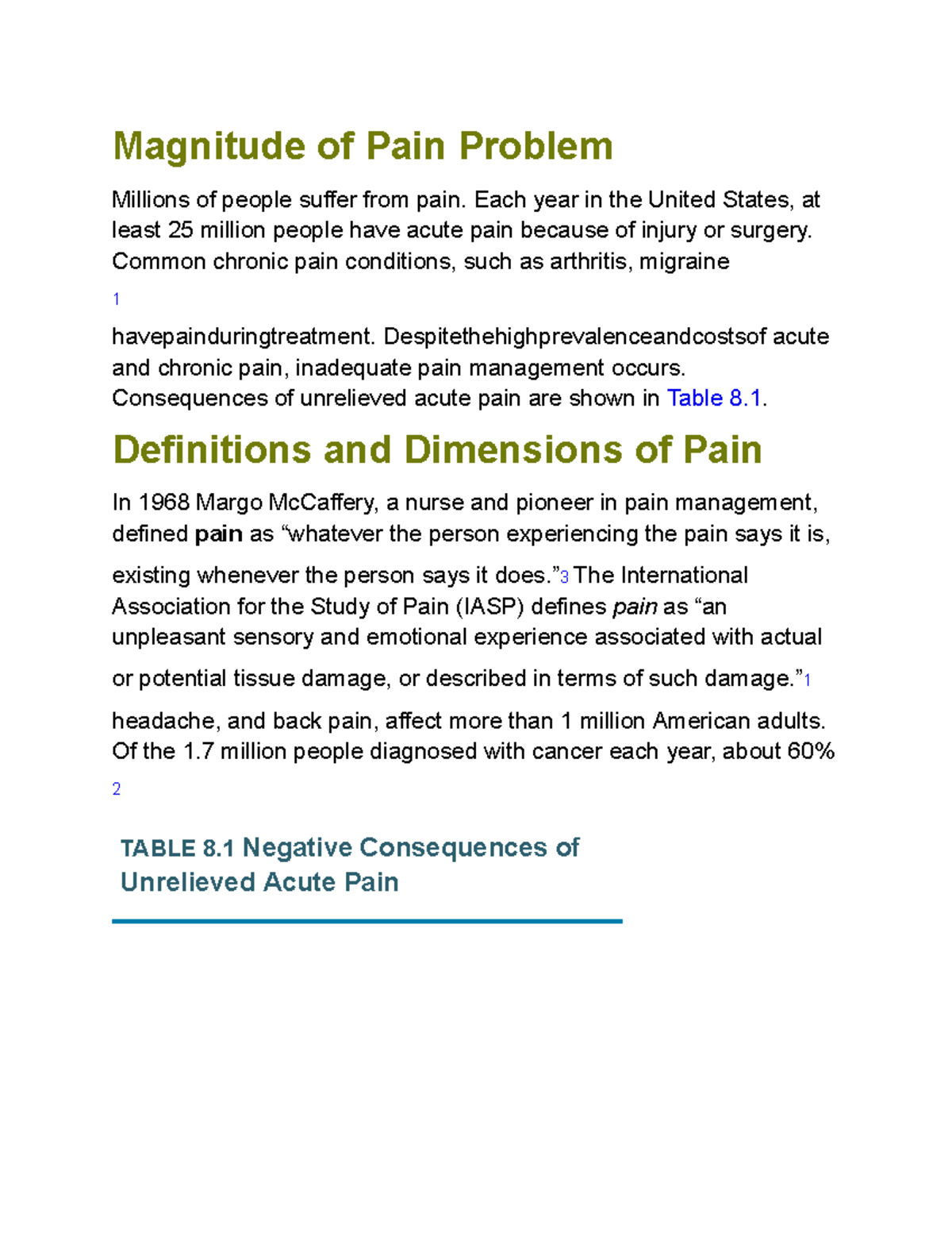 Magnitude of Pain Problem - Magnitude of Pain Problem Millions of ...