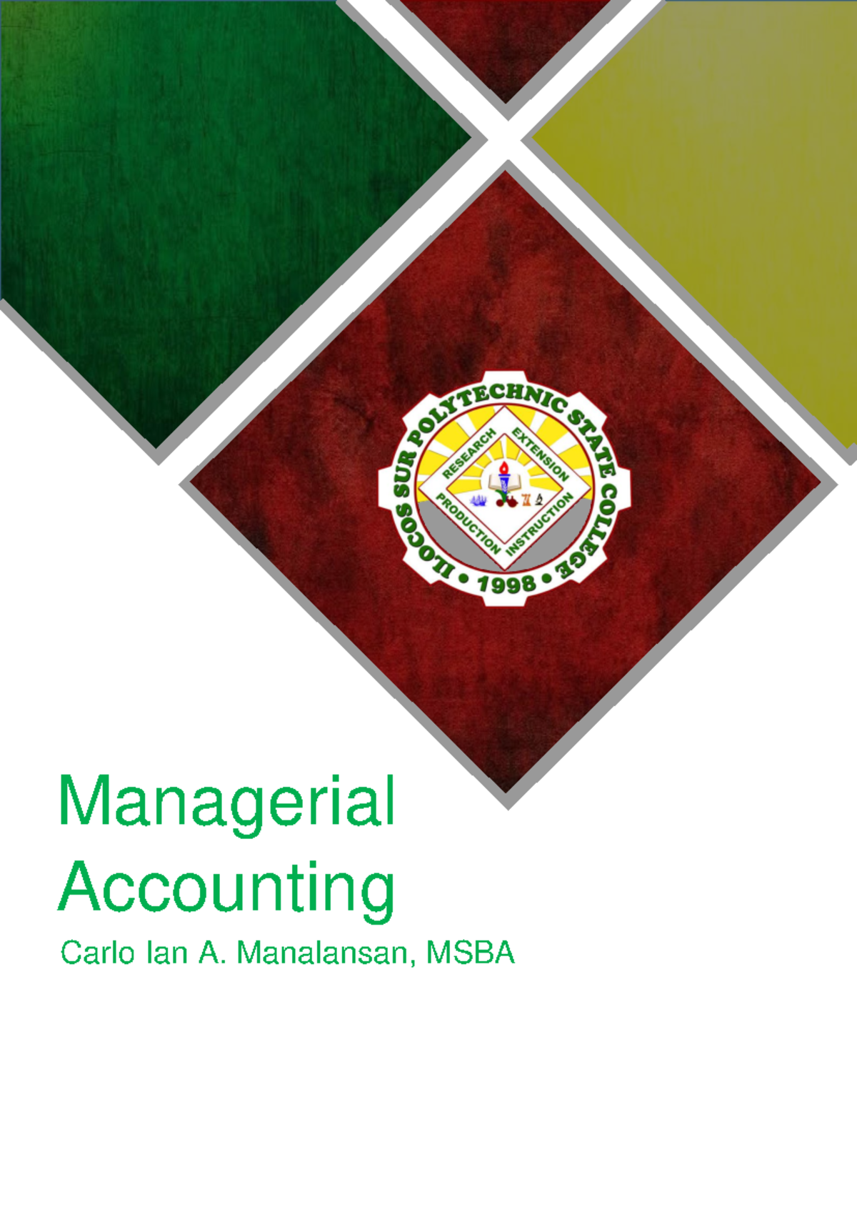 Managerial-Accounting Module 1 - Managerial Accounting Carlo Ian A ...