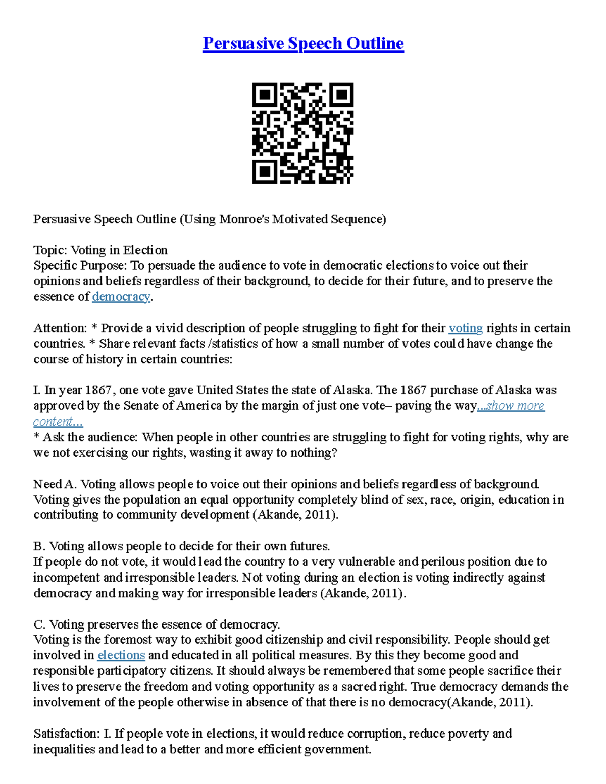 Persuasive Essay Formats - Persuasive Speech Outline Persuasive Speech ...