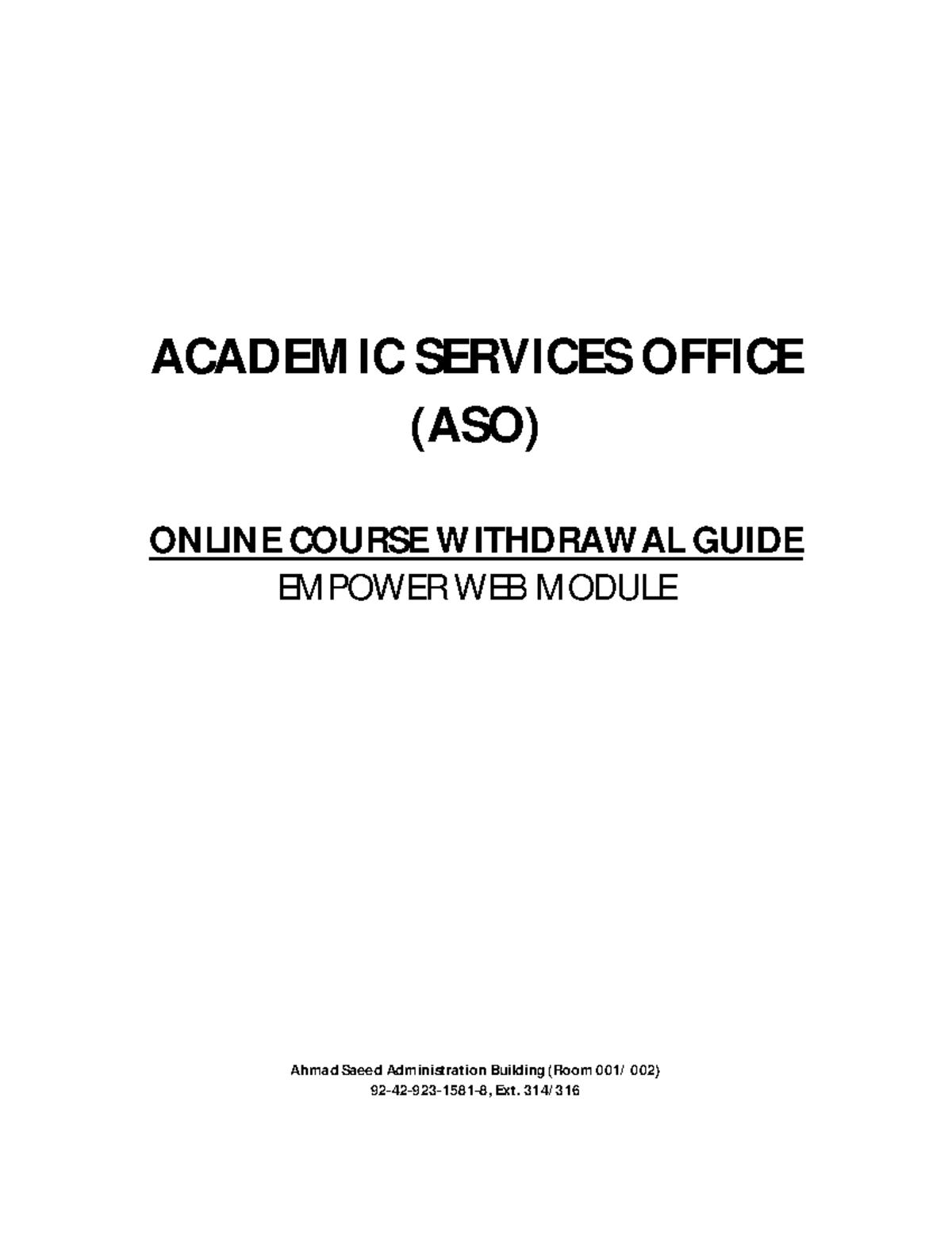 Guide FOR Students Making Course Withdrawal Requests IN Empower ...