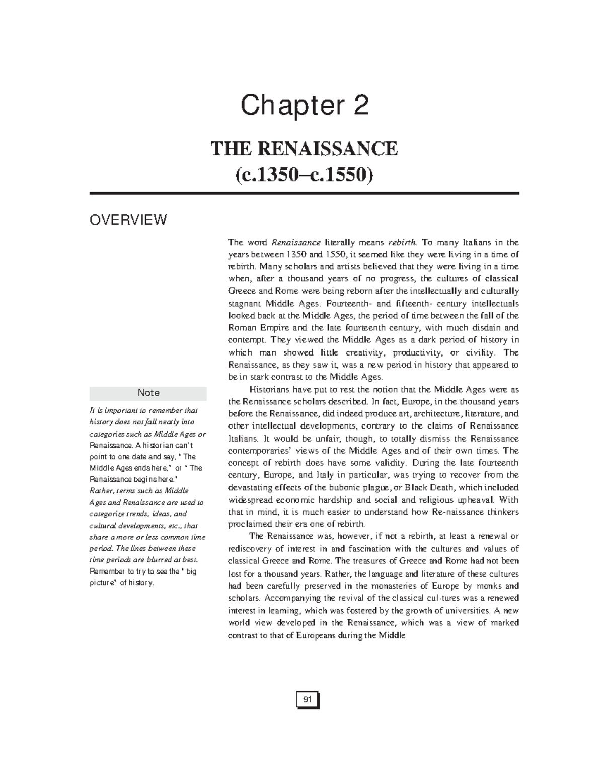 Ch02 The Renaissance 1350–1550 - Chapter 2 THE RENAISSANCE (c–c ...