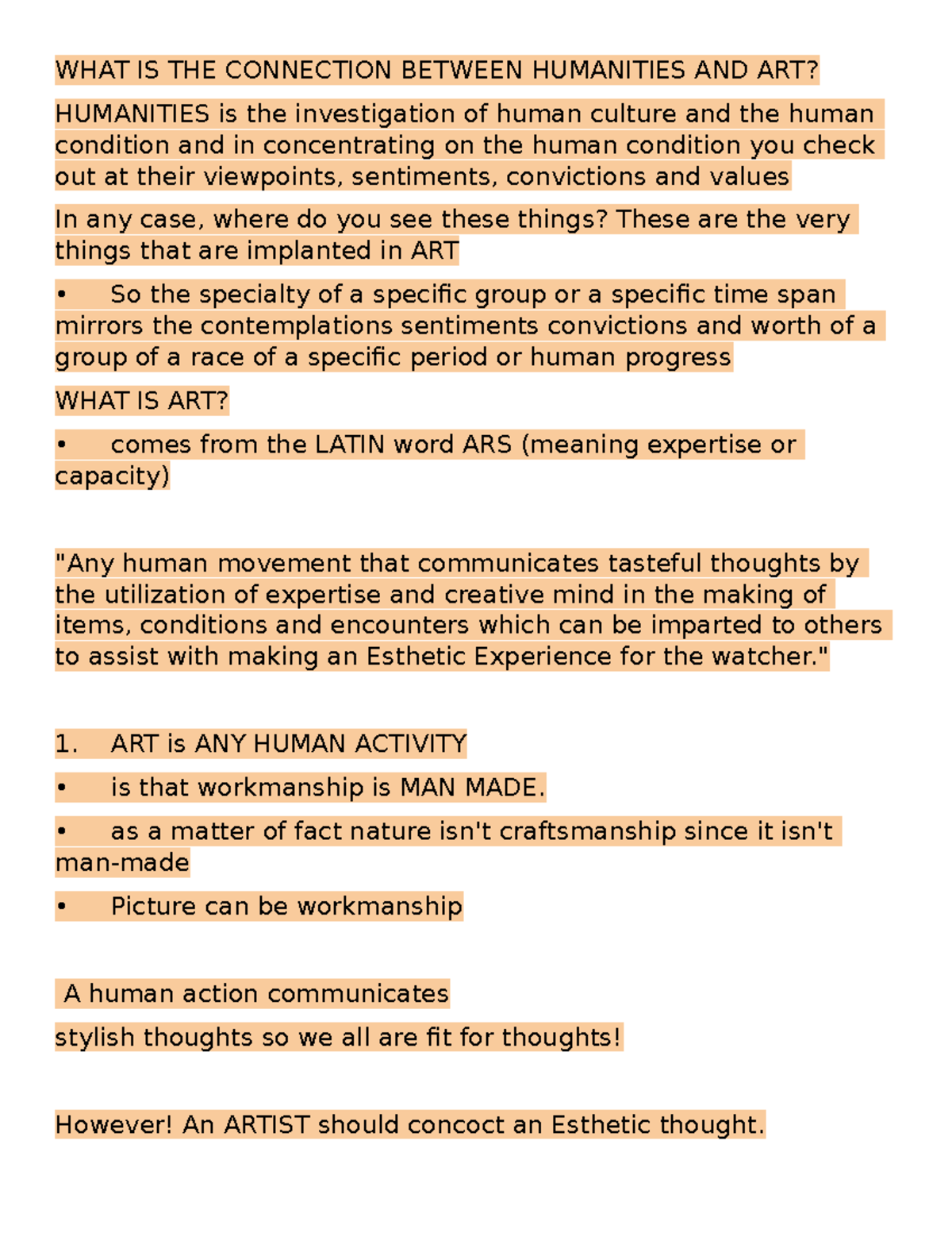 Critiquing AN Artwork PART 6 - WHAT IS THE CONNECTION BETWEEN ...