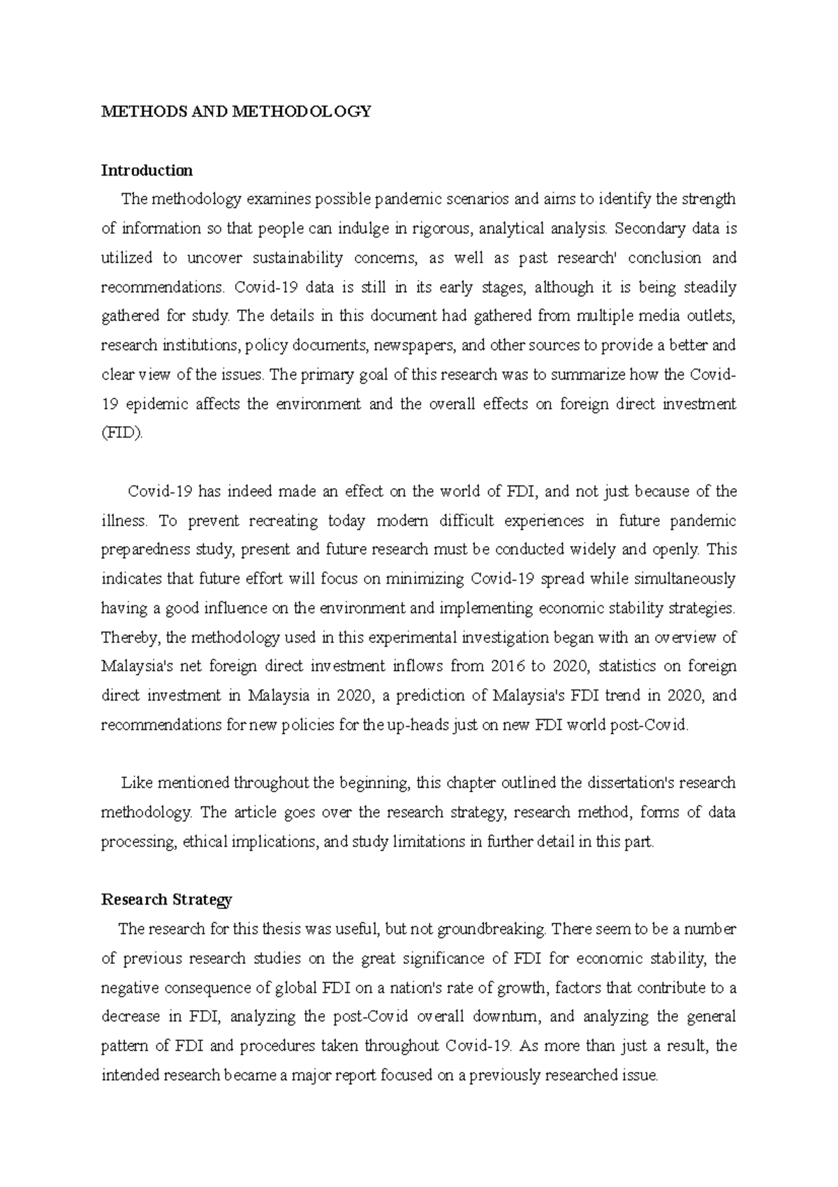 Methods AND Methodology - METHODS AND METHODOLOGY Introduction The ...